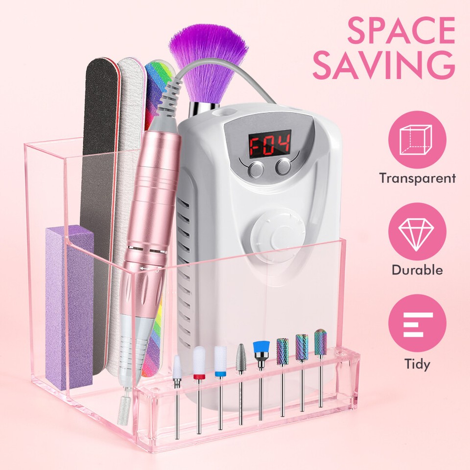 3 Pcs Grinder Storage Box Travel Nail Drill Container Containers for ...