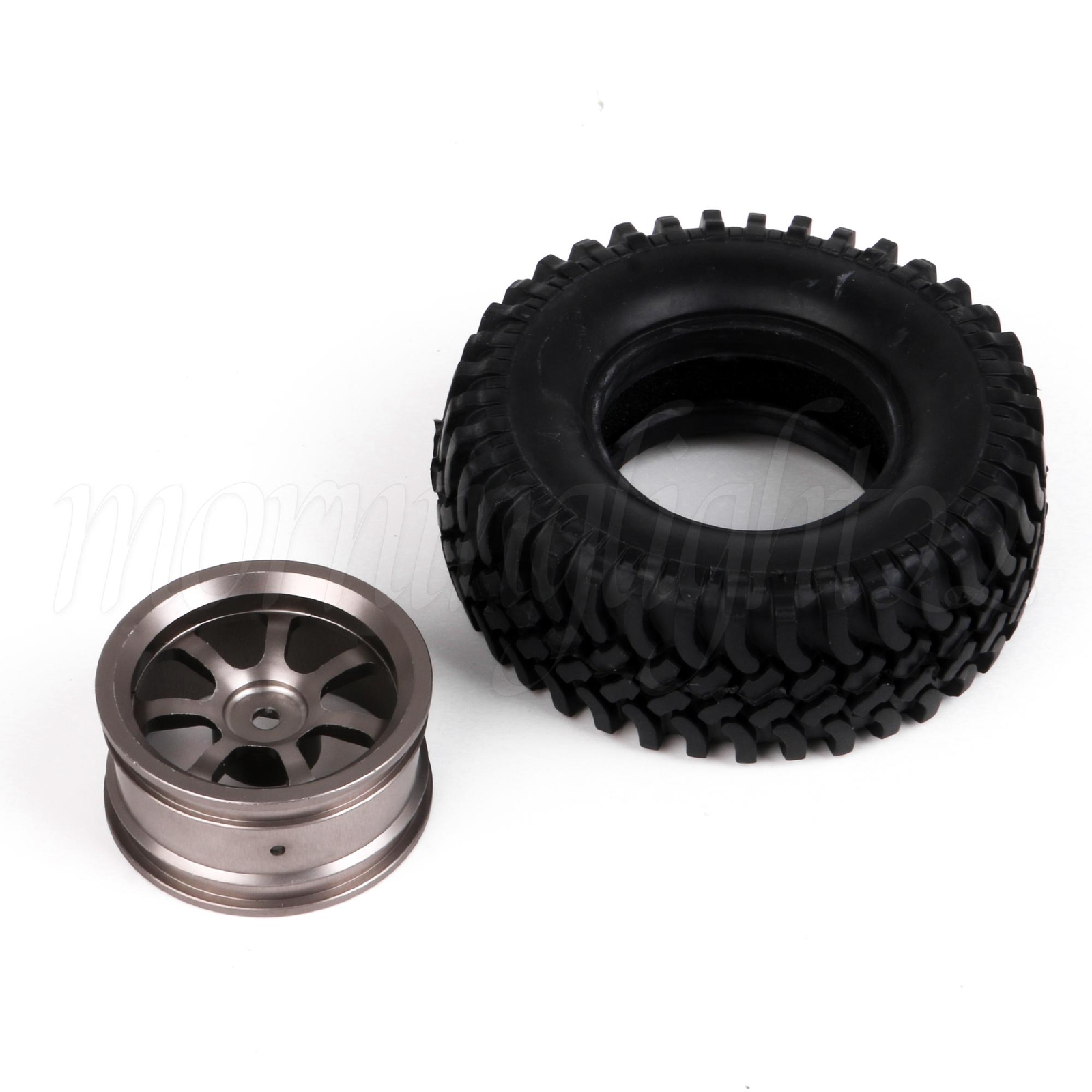 4PCS 1.9'' 100MM Tire&Metal 7 Spokes Wheel Rim for RC1:10 Crawler Gery ...