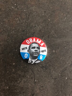 OBAMA VOTE 08 2008 BUTTON BARACK RUNNING FOR PRESIDENT *NRMINT ...