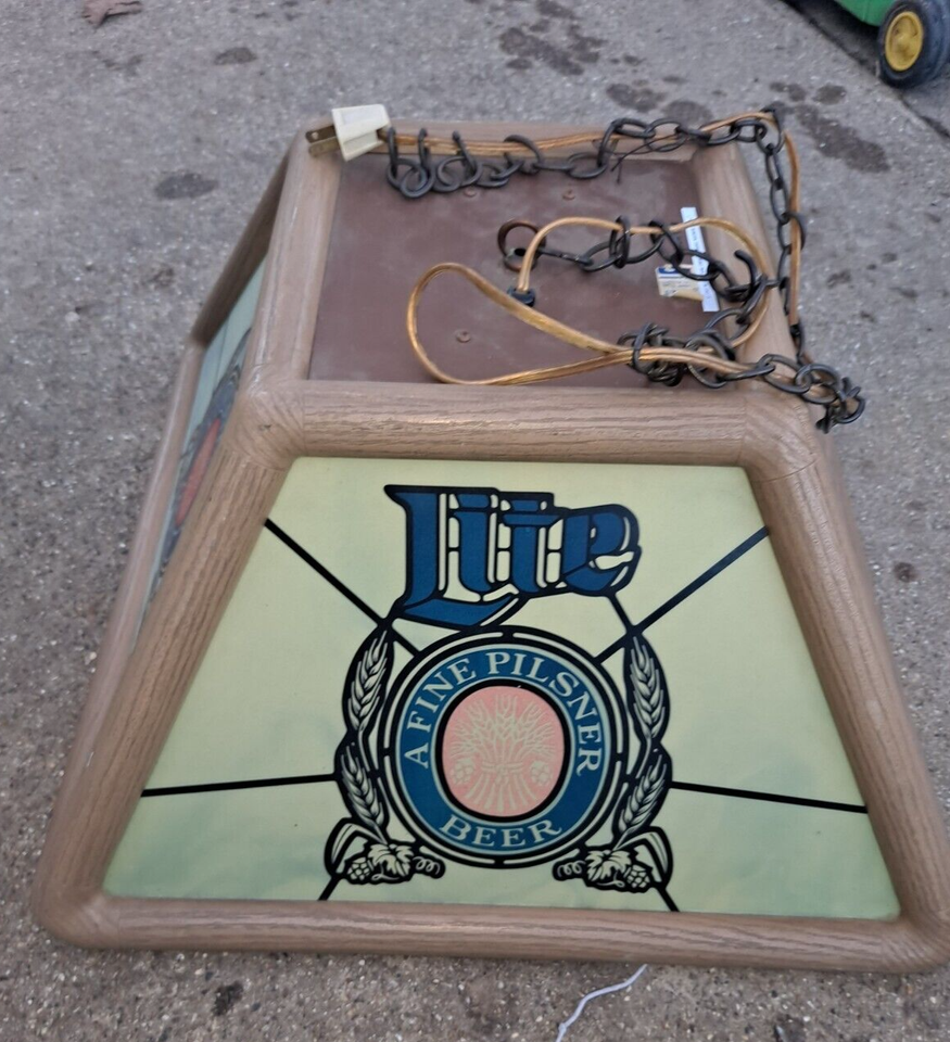 Vintage 1980s Miller Lite Pool Table Light A Fine Pilsner Beer 1984 ...
