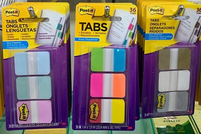 3M Post-it Tabs Onglets Lenguetas Repositionable Bookmark Sticky Note ...
