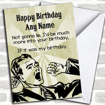 Funny Joke Boring Birthday Birthday Customised Card | eBay