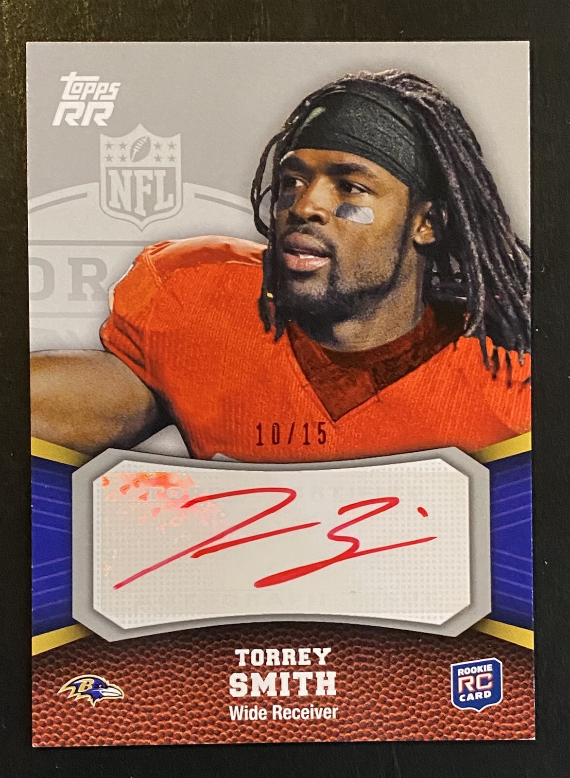 Torrey Smith 2011 Topps Rising Rookies Red Autograph 10/15 - Ravens | eBay