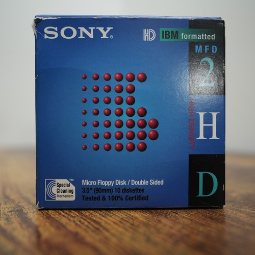 Sony HD IBM Formatted MFD 2 Micro Floppy Disk 2-Sided 10 Pack 2HD | eBay