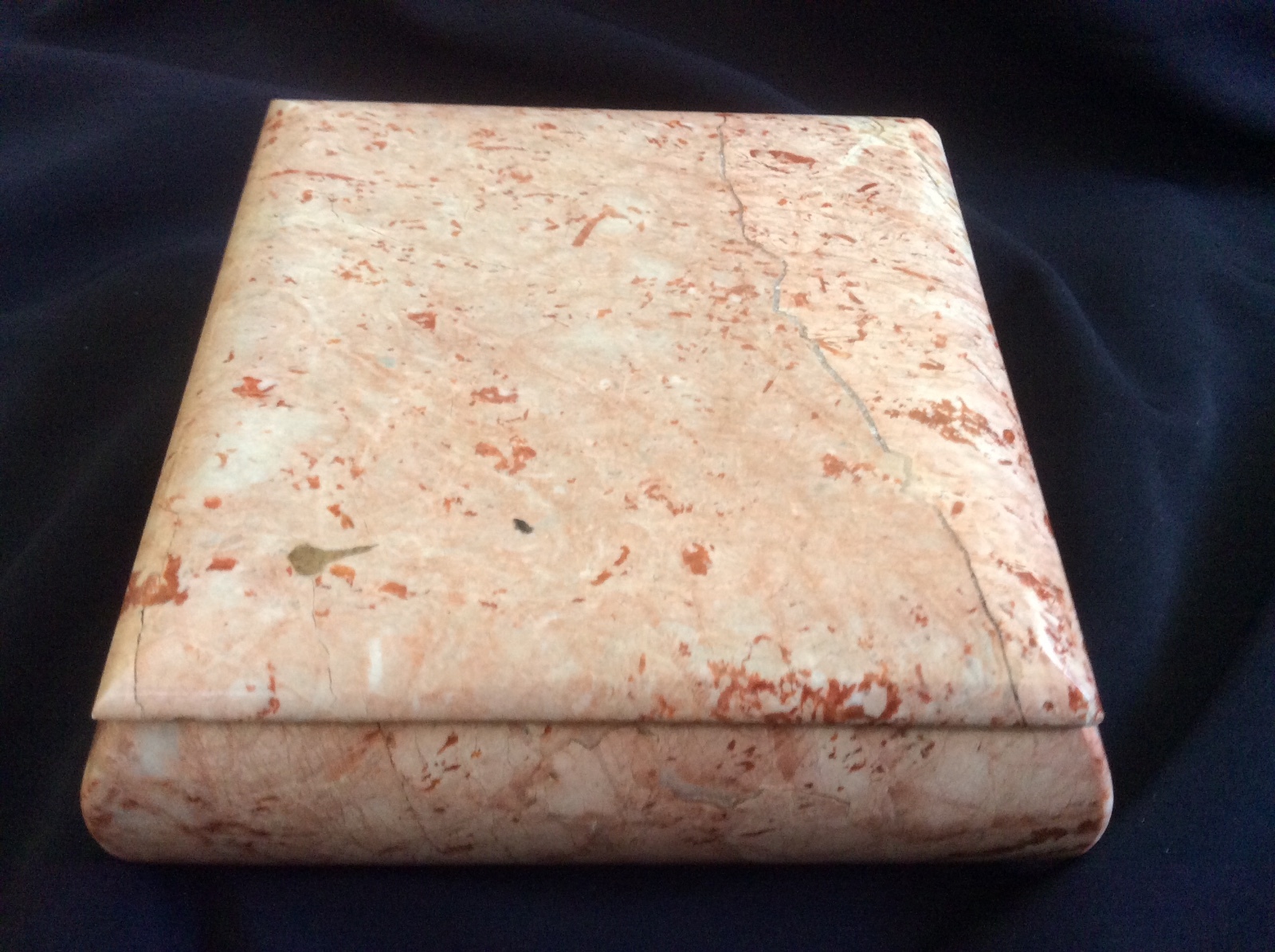 GENUINE PINK RED JASPER HANDMADE SQUARE JEWELRY BOX CASKET TRINKET 6"x6 ...