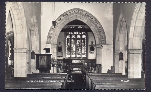 Parish Church, Interior, Hailsham. 1959 Vintage Real Photo Postcard ...