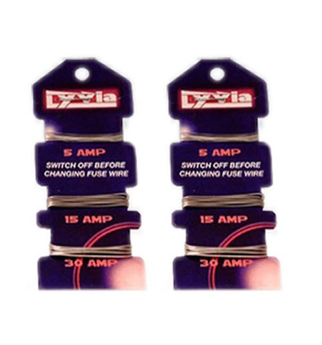 2 X CONSUMER FUSE WIRE CARD 5A 5AMP 15A 15AMP 30A 30AMP DOMESTIC CARDED ...