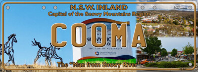 Cooma New South NSW plates Australia Number Licence Tin Sign license ...