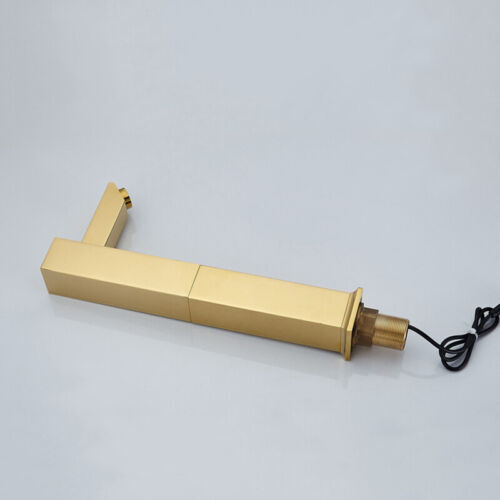 Touchless Auto-Sensor Faucet Bathroom Basin Taps Gold Hot Cold Mixer ...