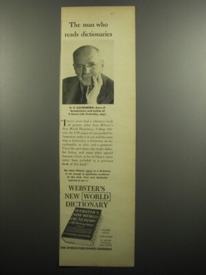 1957 Webster's New World Dictionary Advertisement - H.V. Kaltenborn | eBay