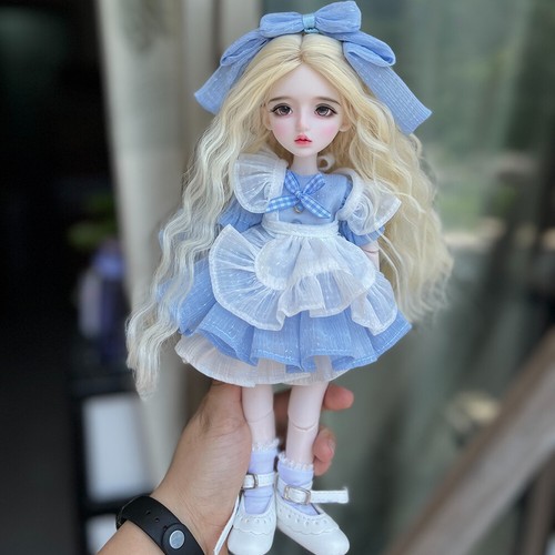 Beautiful Girls 1/6 Ball Jointed DIY Blonde Curly Hair BJD Dolls ...