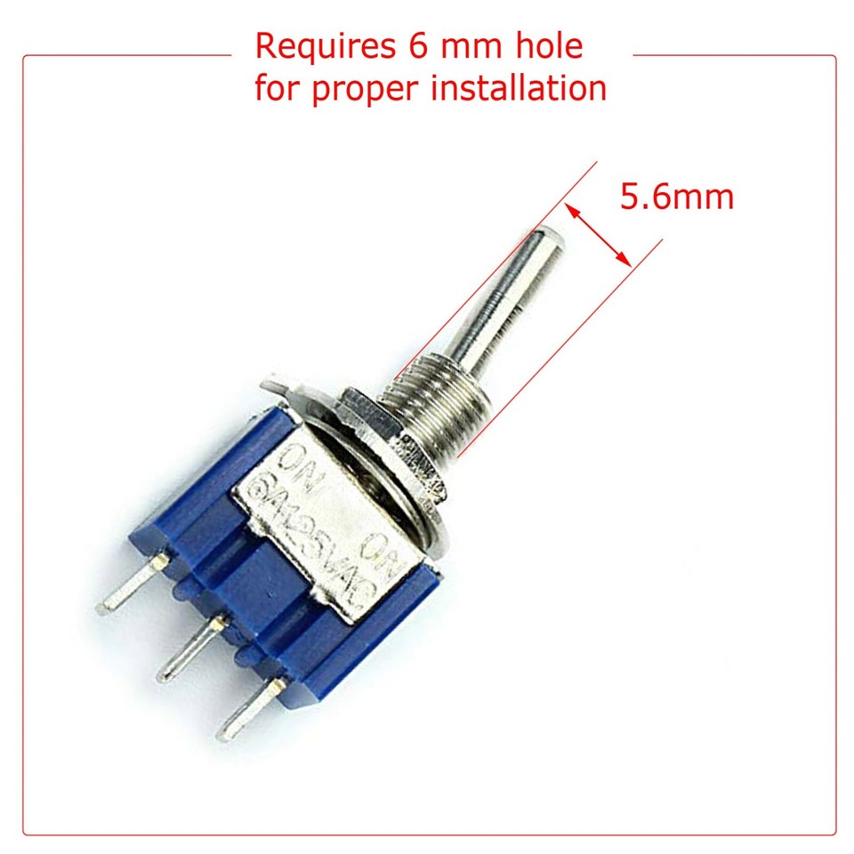 10pcs 3 Pin SPDT ON-OFF-ON 3 Position Mini Toggle Switches MTS-103 US ...