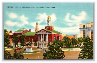 Horace Bushnell Memorial Hall, Hartford Connecticut CT Postcard | eBay