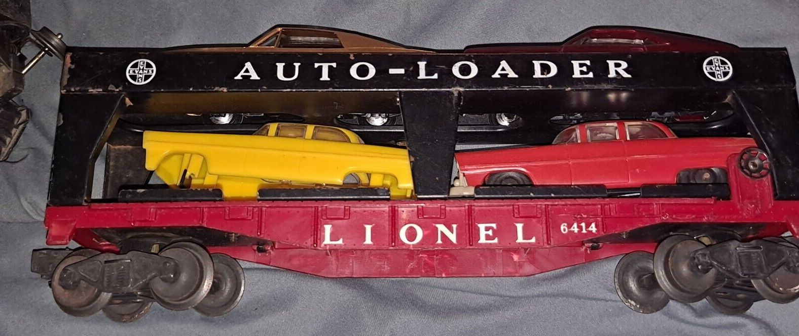 Vintage Trains Lionel O Ga. Evans Auto Loader 6414 w/4 Automobiles Made ...