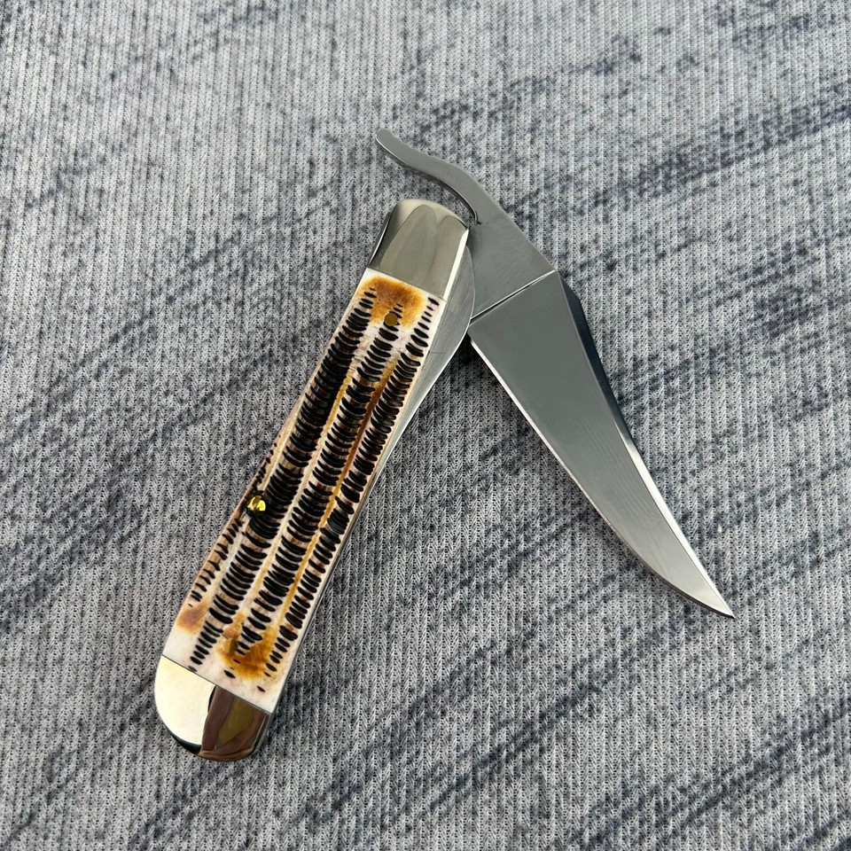 Case xx Knives Russlock 6.5 Bone stag Handle Pocket Knife Honey and ...