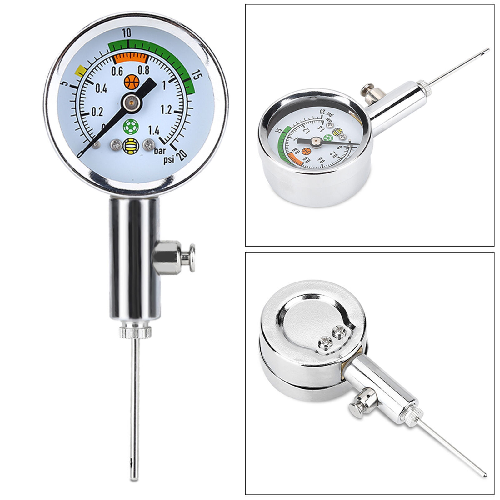 Mini Ulitity Air Pressure Gauge Barometer Tool for Basketball Football ...