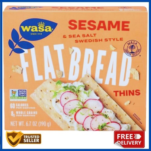 Wasa Flatbread Thins Crackers, Sesame and Sea Salt, 6.7 Ounce | eBay