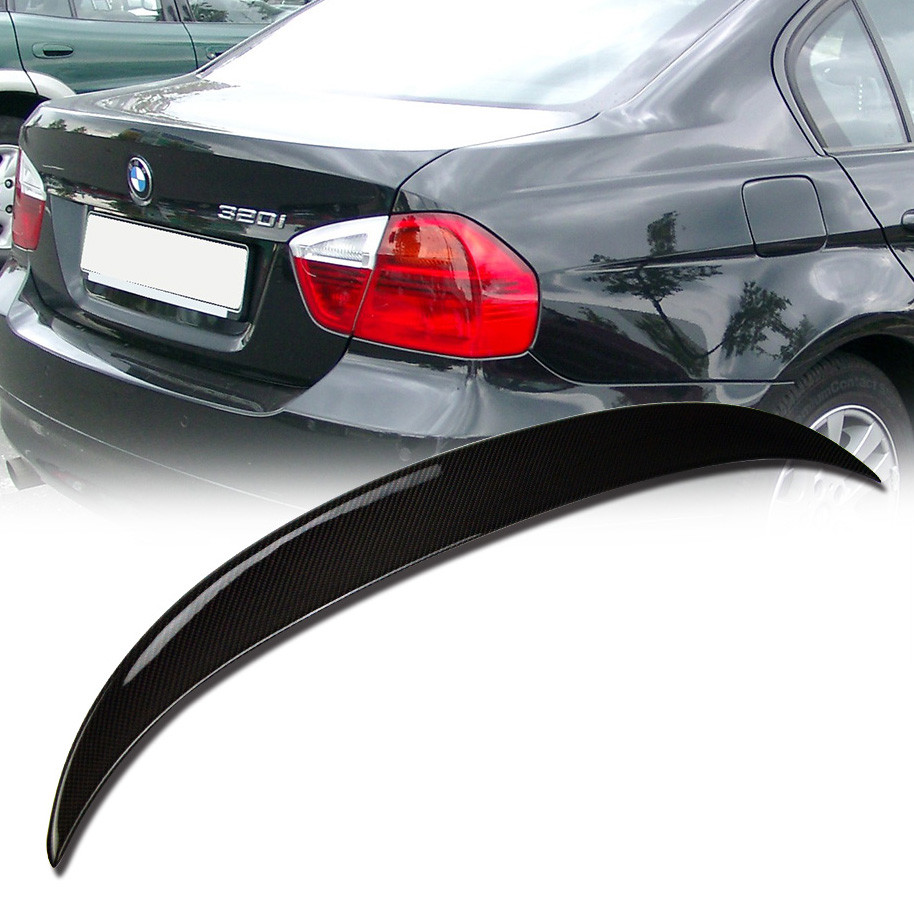 Carbon Fiber Fit For BMW E90 High Kick P Type Rear Trunk Spoiler 06-11 ...