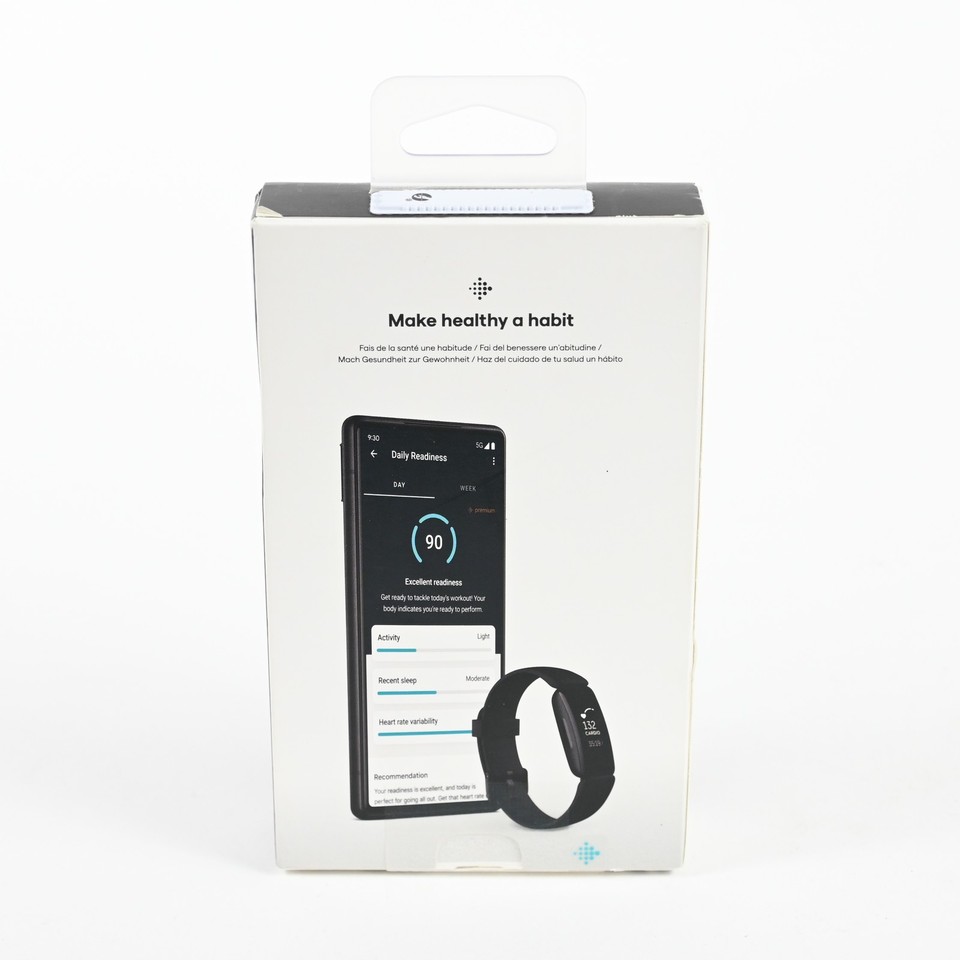 Fitbit Inspire 2 Health & Fitness Tracker, Black One Size (S & L Bands ...