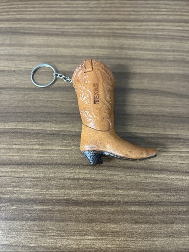 Vintage Mini Texas Cowboy Boot Keychain Key Ring FOB | eBay