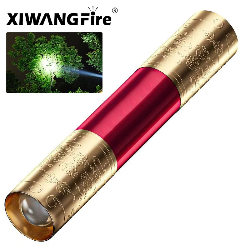 Newest LED Flashlight Monkey King Carving Dragon Golden Cudgel Stick ...
