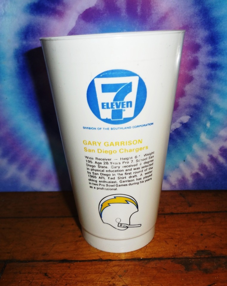 1972 7-11 Slurpee Cup GARY GARRISON San Diego Chargers 7 Eleven | eBay UK