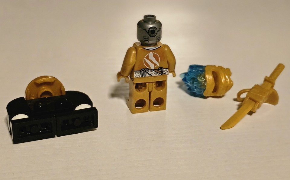 Rare Ninjago Zane Golden Ninja 10th Anniversary Custom Lego Minifigure ...