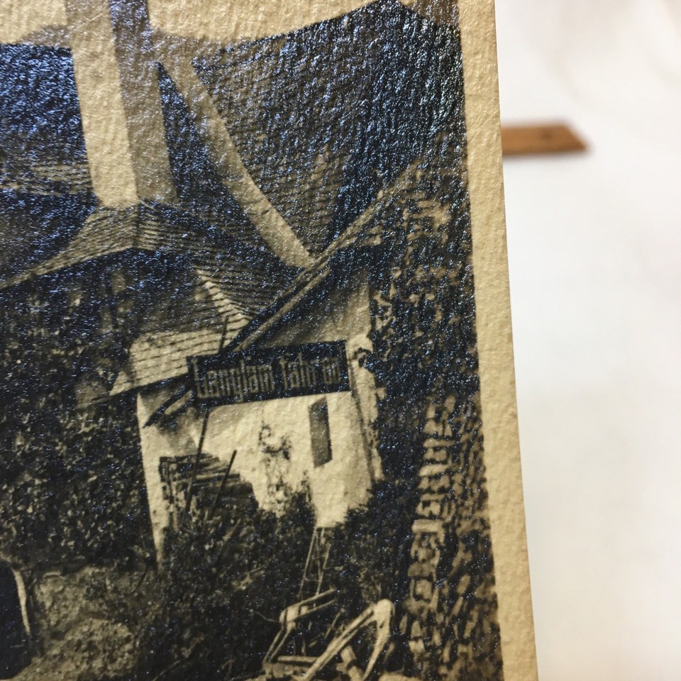 Postcard Old House Dirt Street Sign Drive Slowly Austria ? Vintage | eBay