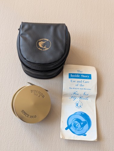 Fin-Nor 3 Flyfishing Reel / Fliegenfischer Rolle Gold Vintage mit ...