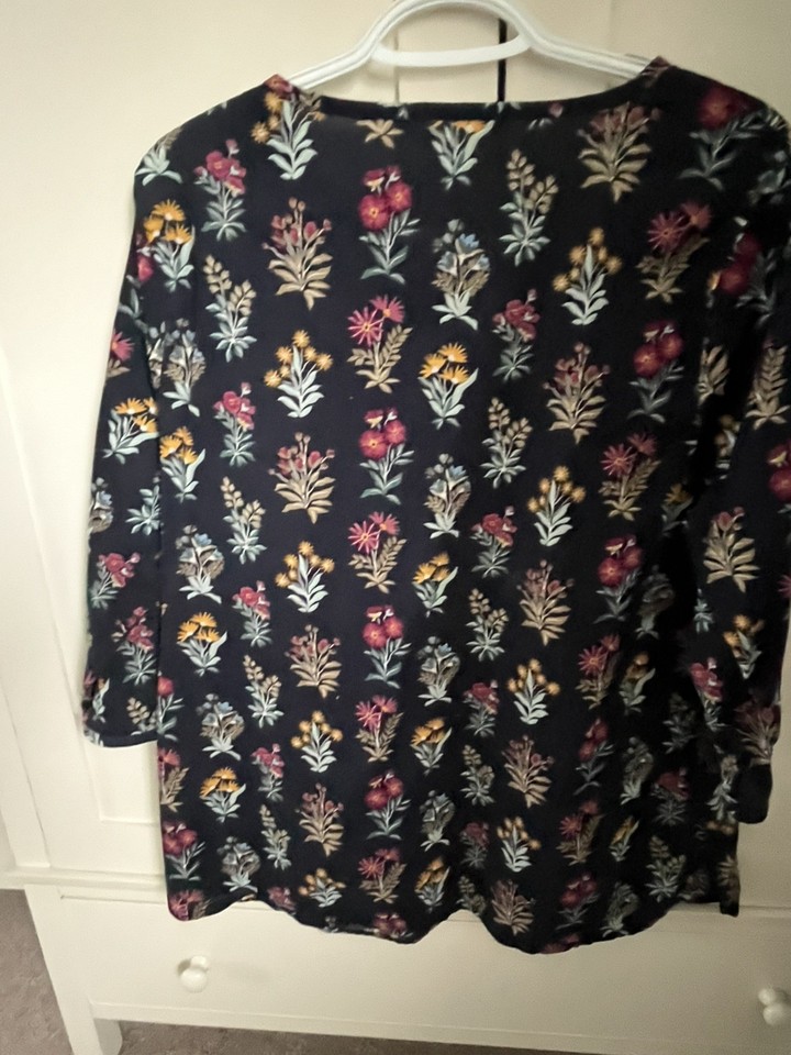 Seasalt Meadow Comfrey size 16 Blouse in Navy Floral | eBay UK