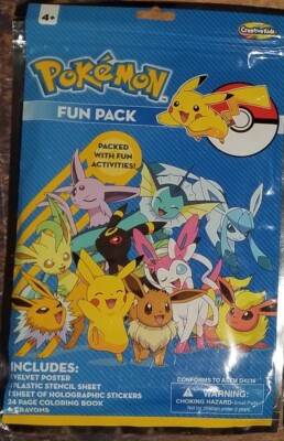 Pokémon Fun Pack with Fun Activities w/ Poster, Coloring Book, Stickers ...