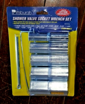 Shower Valve Socket Wrench Set *5 Double Sided Sockets* Model #96322 | eBay