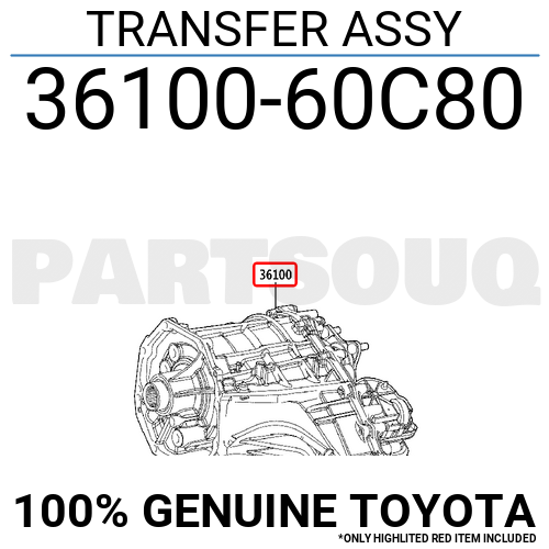 3610060C80 Genuine Toyota TRANSFER ASSY 36100-60C80 | eBay