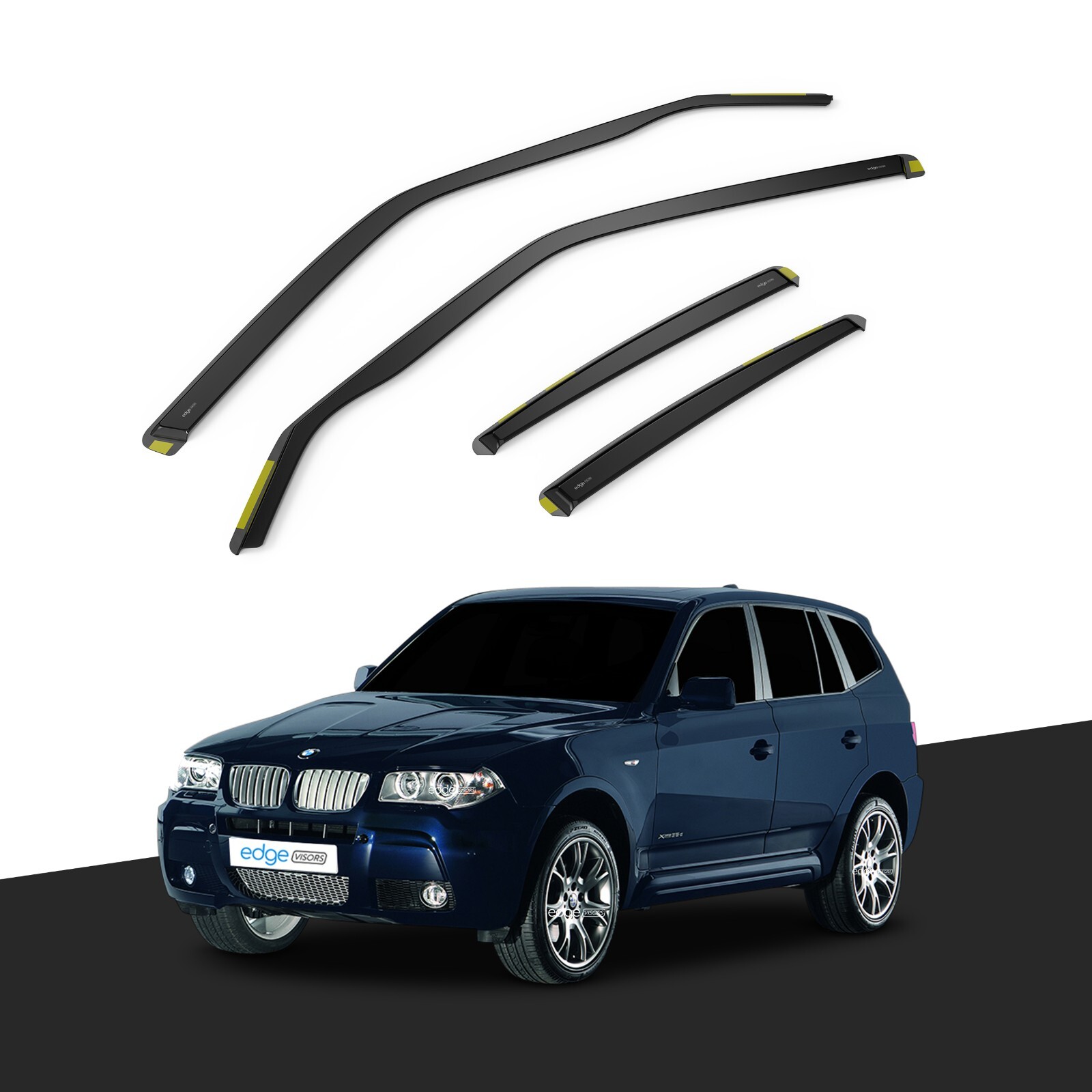 BMW X3 E83 MK1 2003-2010 5 Door SUV Wind Deflectors 4pc Tinted | eBay