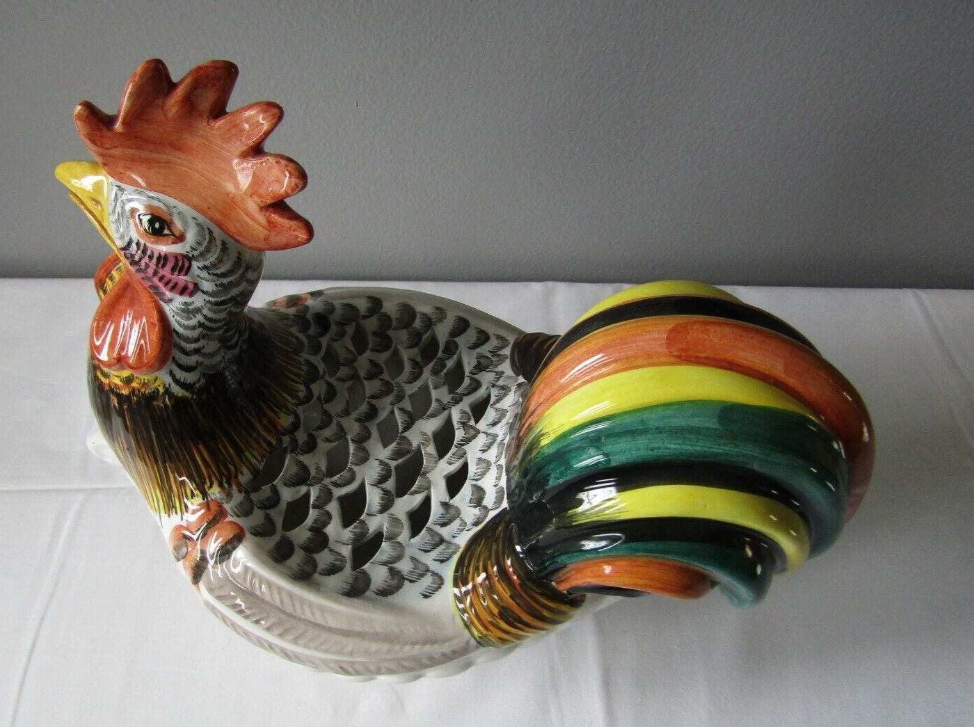 Vintage Wright Kay & Co. Porcelain Rooster Potpourri Dish Made in Italy ...