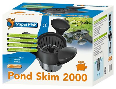 Superfish Pond Skimm 2000 Teichskimmer mit Pumpe für Teiche bis 25 m² ...