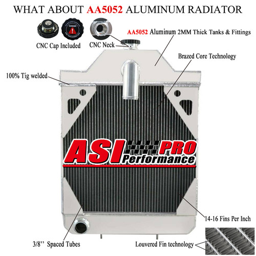 Fits Case IH 430 480C 530 580 580B 430CK 580B Aluminum Tractor Radiator ...