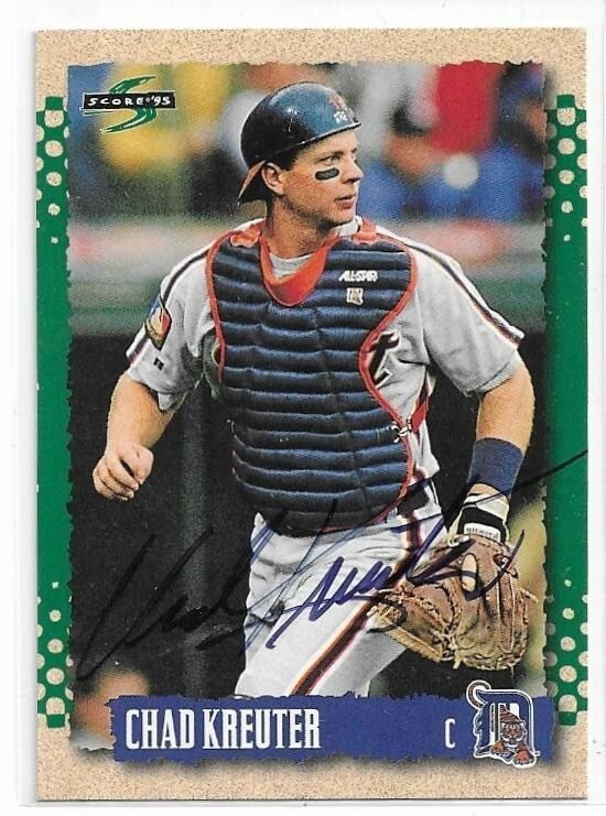 CHAD KREUTER Autographed Signed 1995 Bowman Baseball card #505 Detroit ...