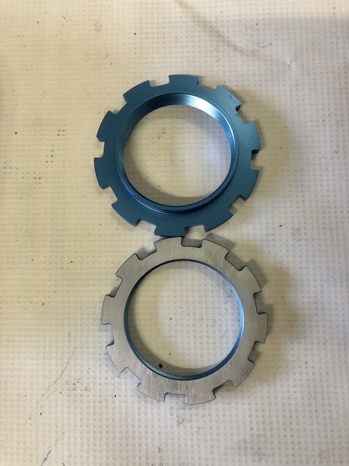 TRICK BLUE BILLET SHOCK SPRING PRELOAD JAM NUT HONDA CR XR 500 125 250 ...