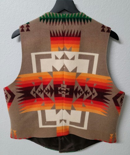 VTG Pendleton Made In USA High Grade Aztec Southwestern Wool Vest Men's ...