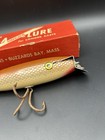 Vintage Stan Gibbs Wooden Fishing Lure Cast-A Genuine White GS 3 1950s ...