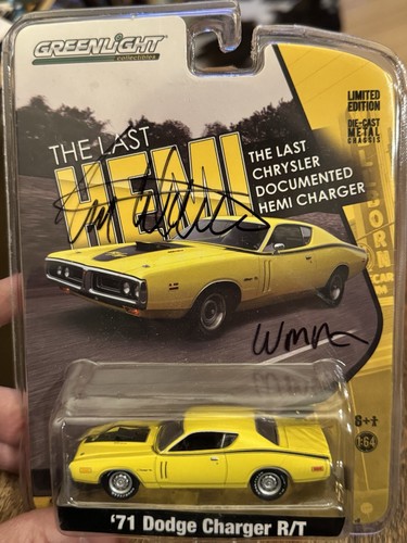 greenlight 1/64 mopar TIM WELLBORN SIGNED HEMI Charger 1971 R/T X 2 | eBay
