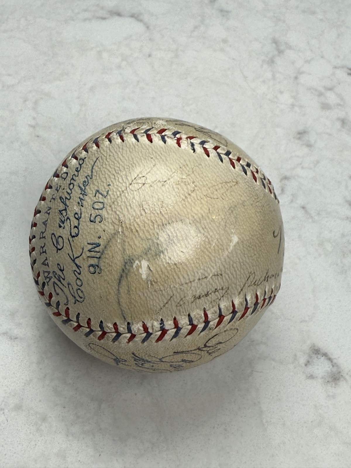 Babe Ruth Autographed Baseball with JSA Certification - Signature On ...