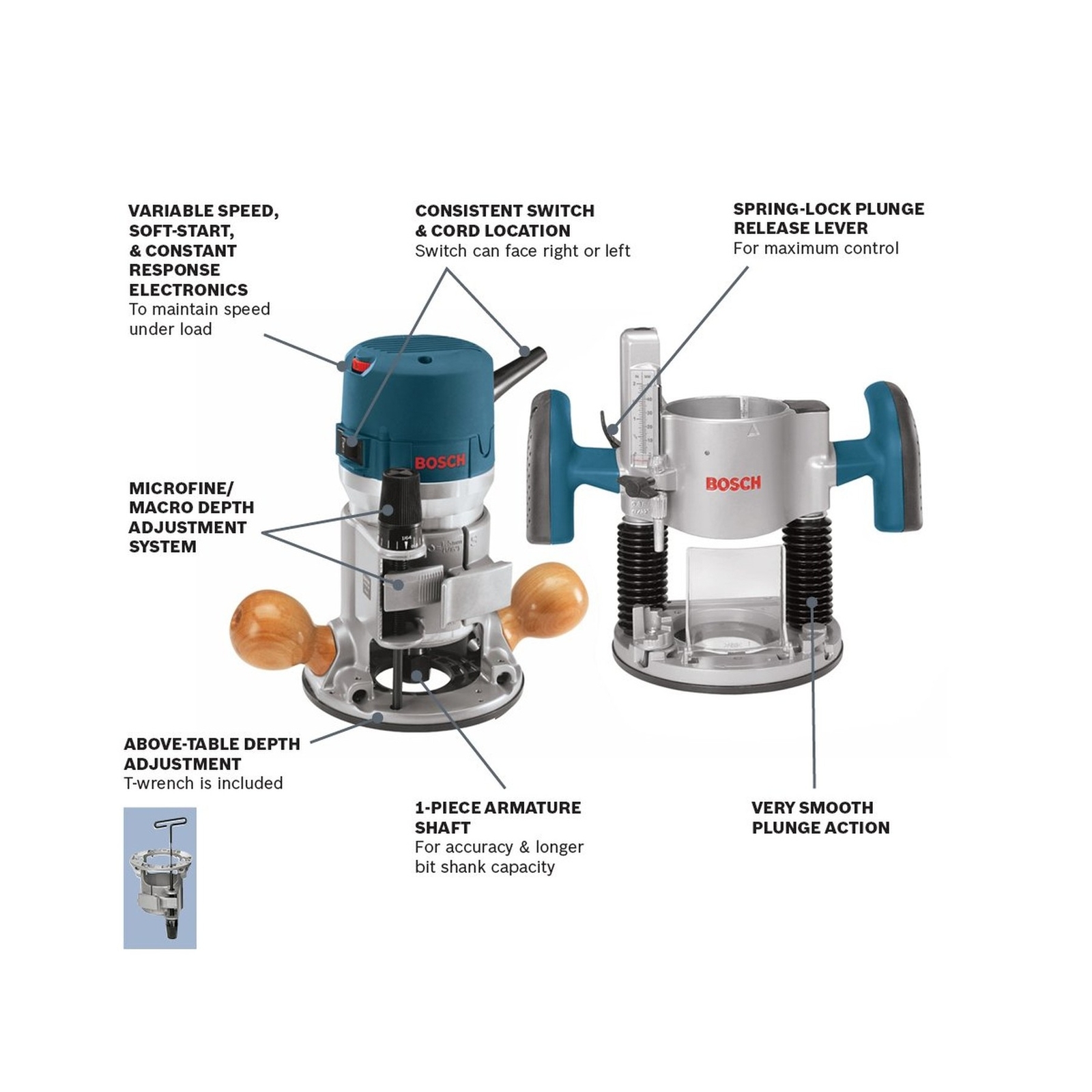 Bosch 1617EVSPK Plunge and Fixed-base Router Kit for sale online | eBay