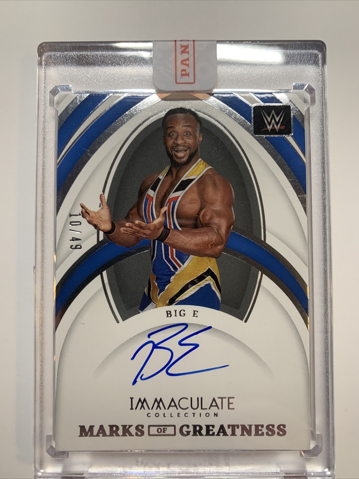 2022 WWE Immaculate Marks of Greatness Big E 10/49 #MG-BGE On Card Auto ...