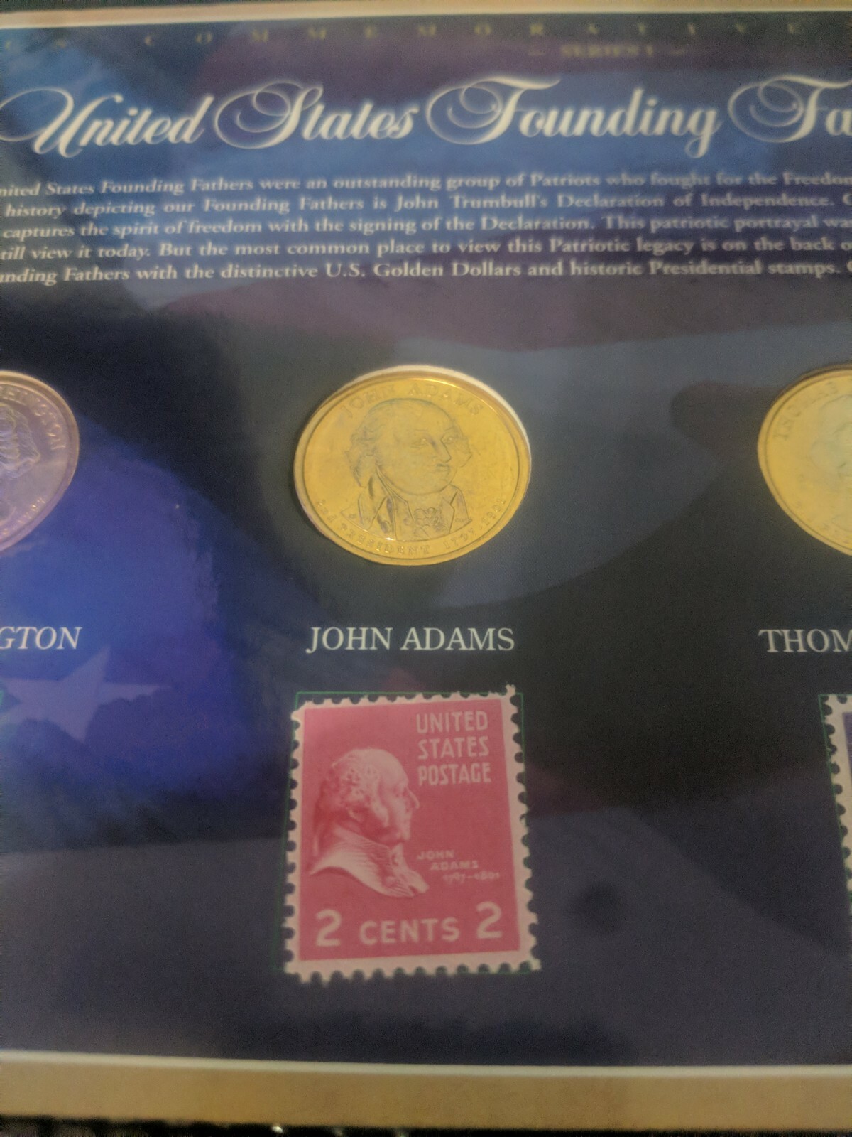 US Comm Gallery Founding Fathers Collection Presidential Dollar Coins ...