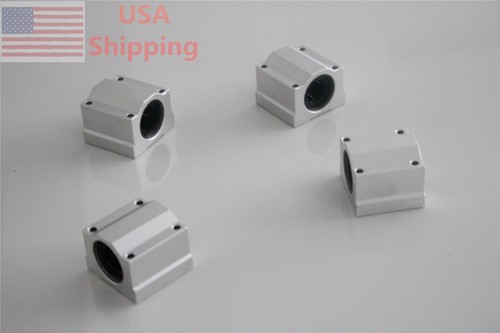 NEW 4X SC20UU SCS20UU 20mm Linear Ball Bearing Pellow Block Linear Unit ...