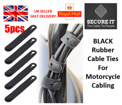 Motorcycle Universal Rubber Cable Ties / Bands for Securing Cabling ...