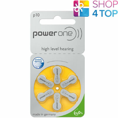 6 POWER ONE VARTA 10 PR70 HÖHRGERÄT HEARING AID BATTERIES 1.45V ZINC ...
