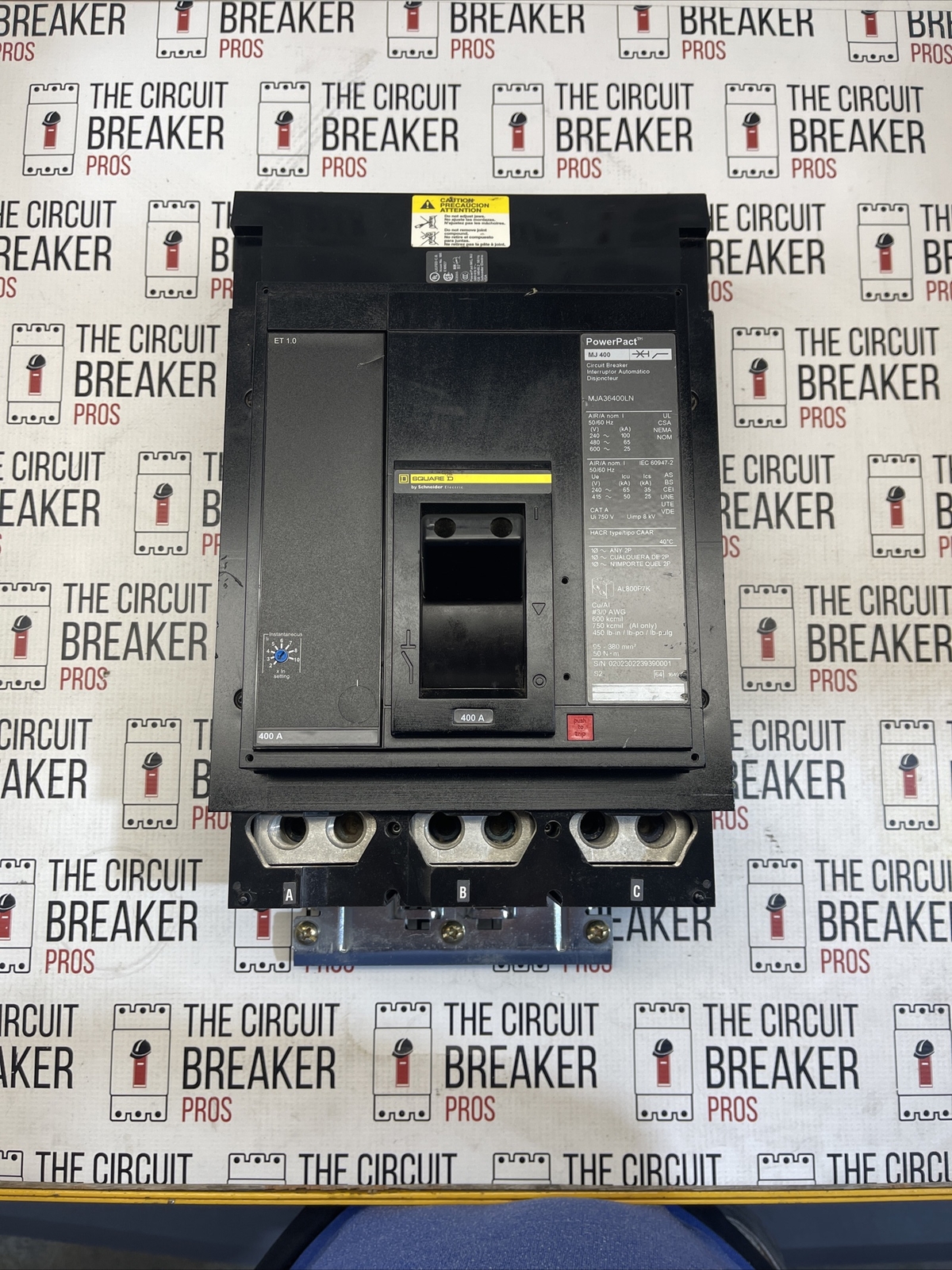 Square D MJA36400(LN) 400 Amp 600V 3 Pole Circuit Breaker-Warranty NEW ...